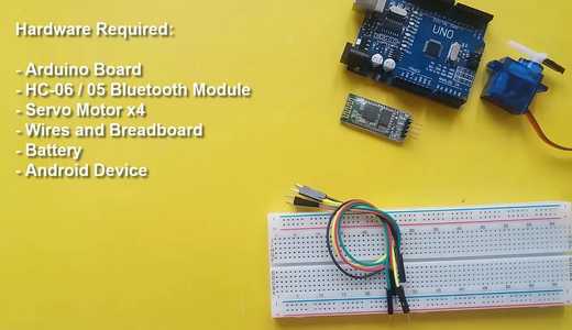 Arduino Multi Servo Motor Control Via Bluetooth Using The Android App