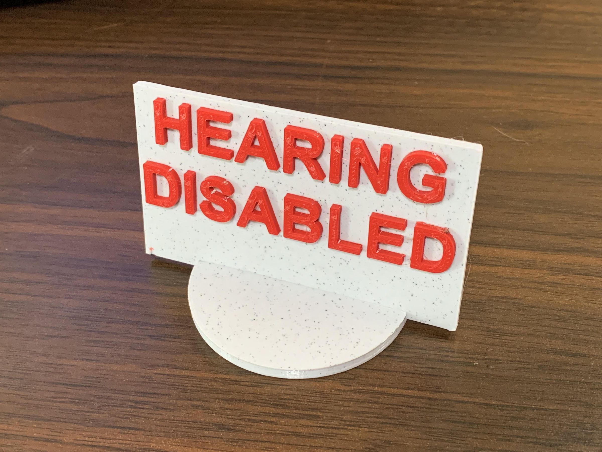 Hearing Disabled Sign for Restaurant Tables - Instructables