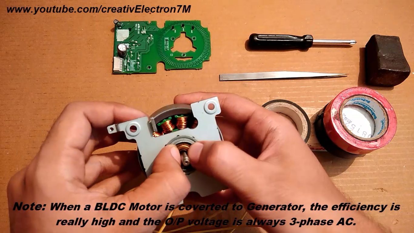 Make a Powerful Generator From a Dead BLDC Motor: : 3 Steps (with ...