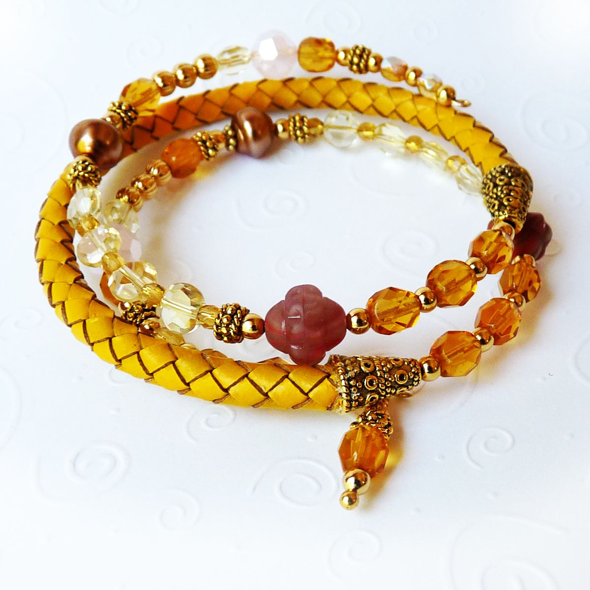 Leather & Memory Wire Wrap Bracelet : 10 Steps (with Pictures ...