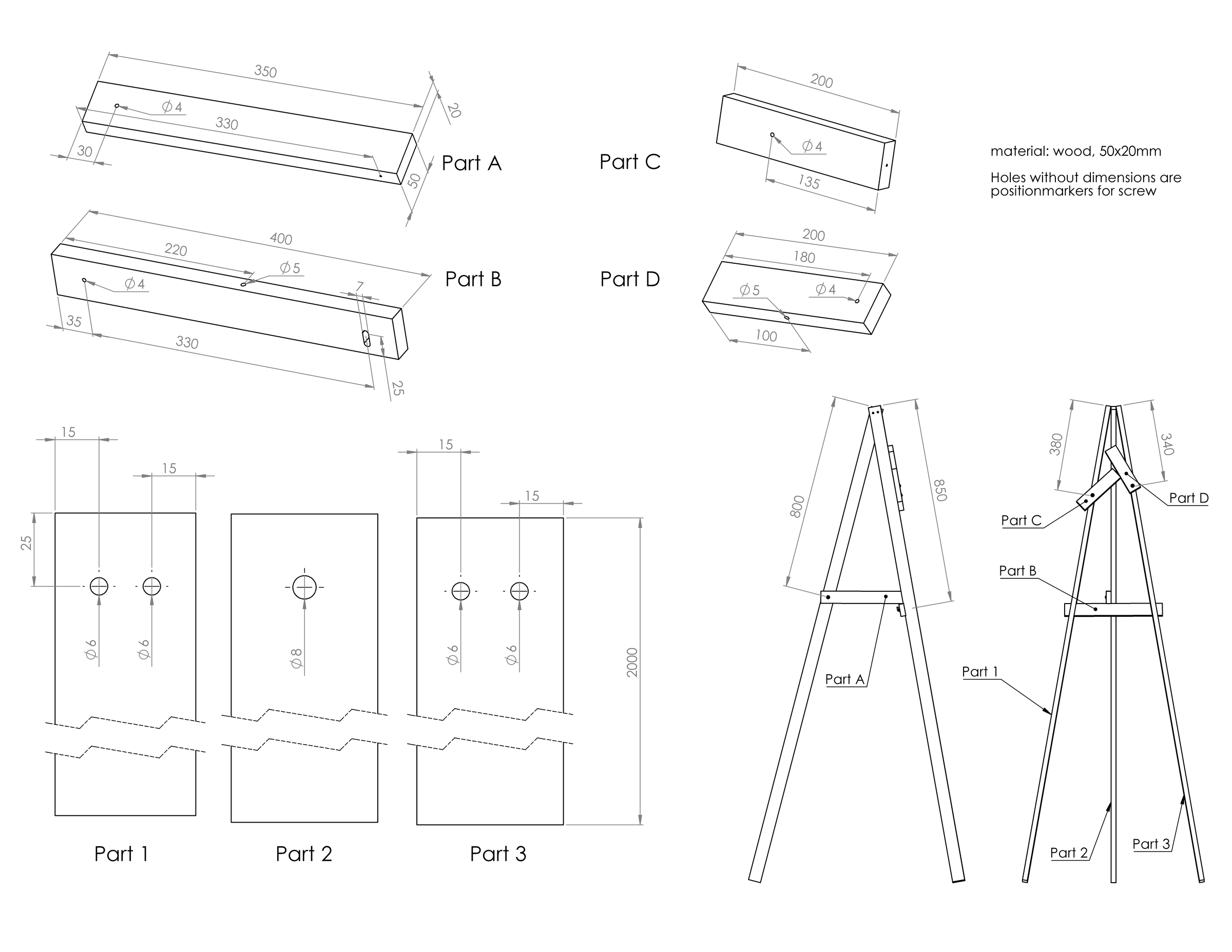 Easy DIY and Portable Painting Easel : 5 Steps (with Pictures ...