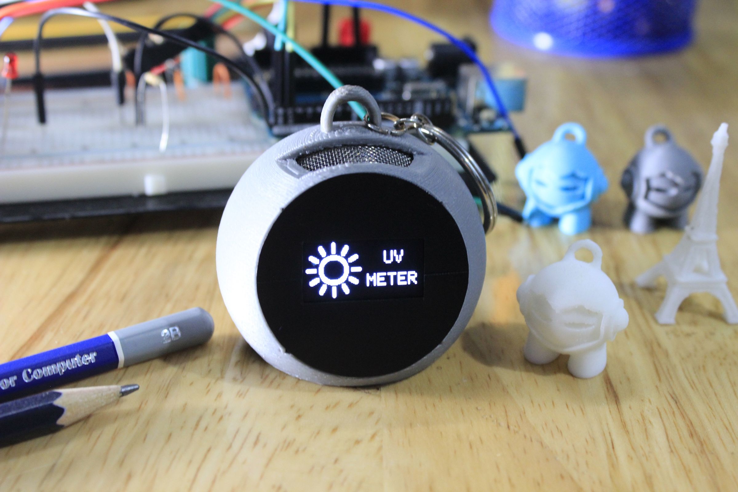 UV Meter & Breathalyzer Keychain - 3D Printed - IoT Blynk : 28 Steps ...