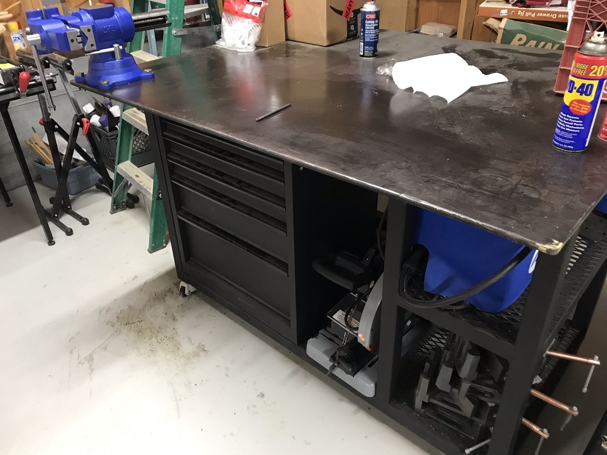 Heavy Duty Steel Welding and Work Table With Storage : 7 Steps (with ...