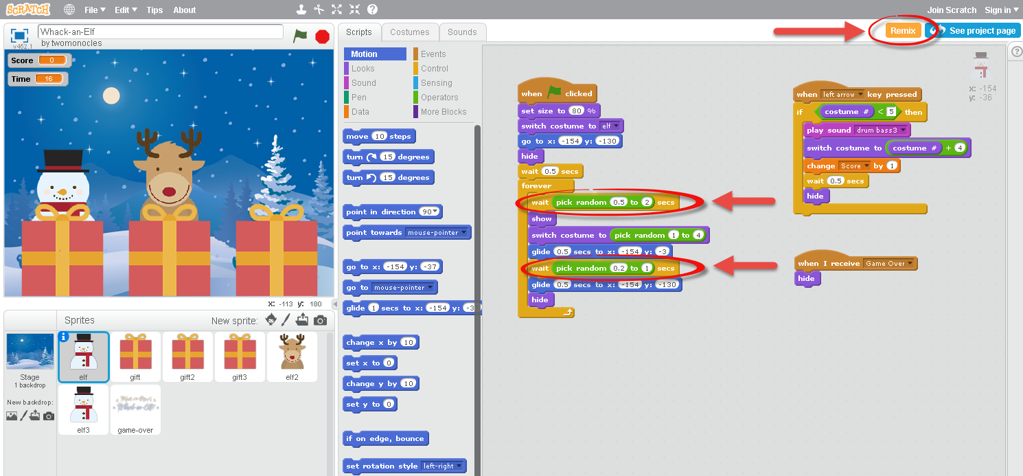 Build a Holiday Whack-a-Mole Game With Scratch and Makey Makey : 7 ...