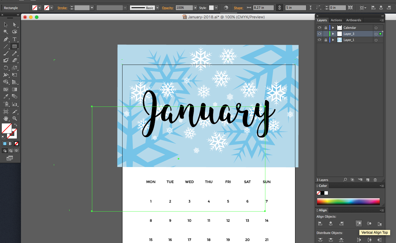 Create a Printable Calendar on Illustrator : 15 Steps (with Pictures ...