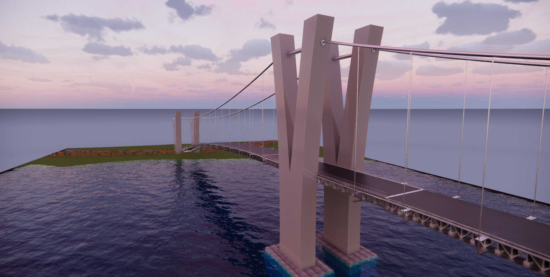 The Victory Bridge (Suspension Pedestrian Bridge Made in Revit) : 8 ...