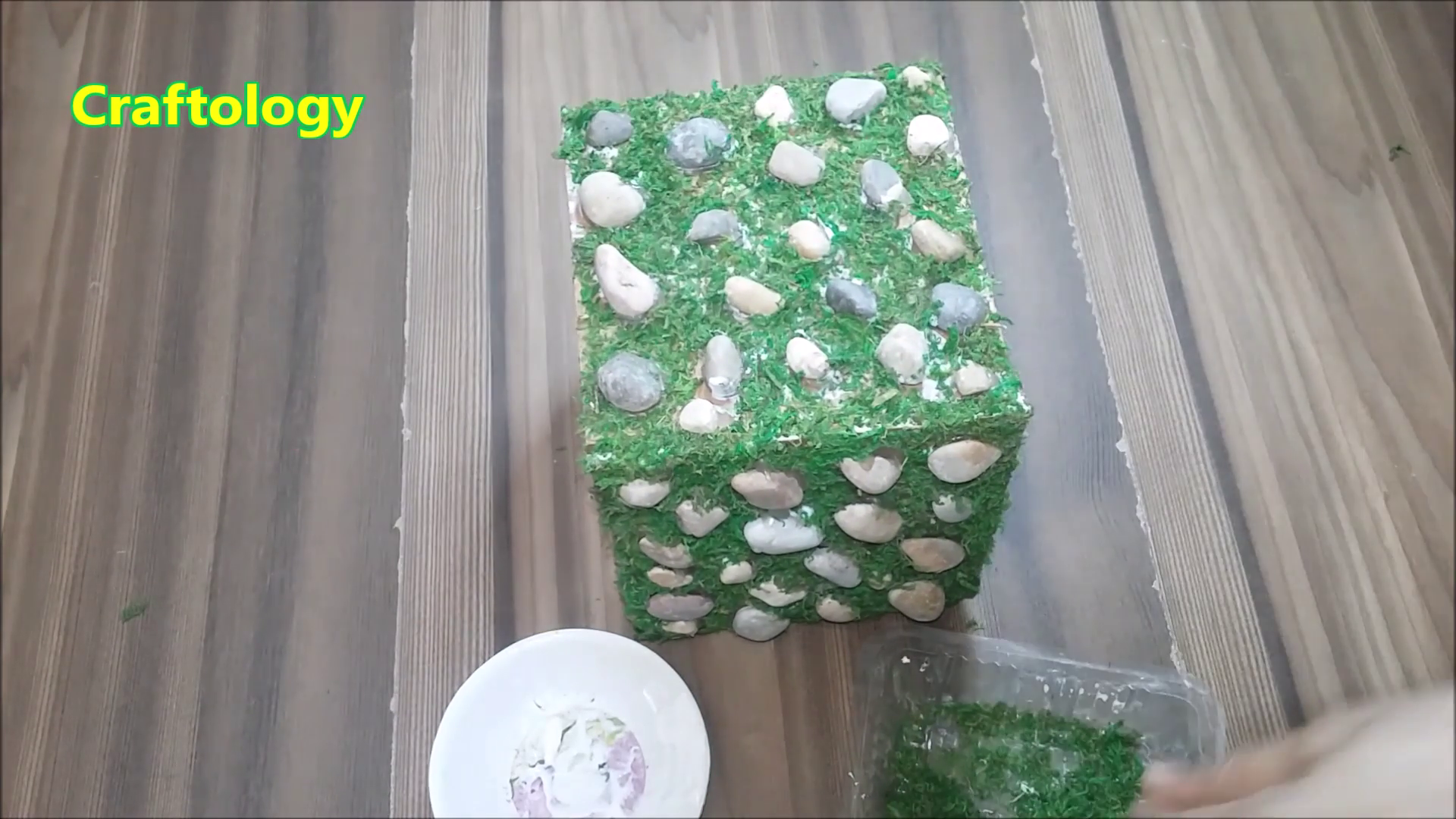 How to Make Flower Pot From Cardboard|Pebbles Cardboard Flower Pot|Easy ...