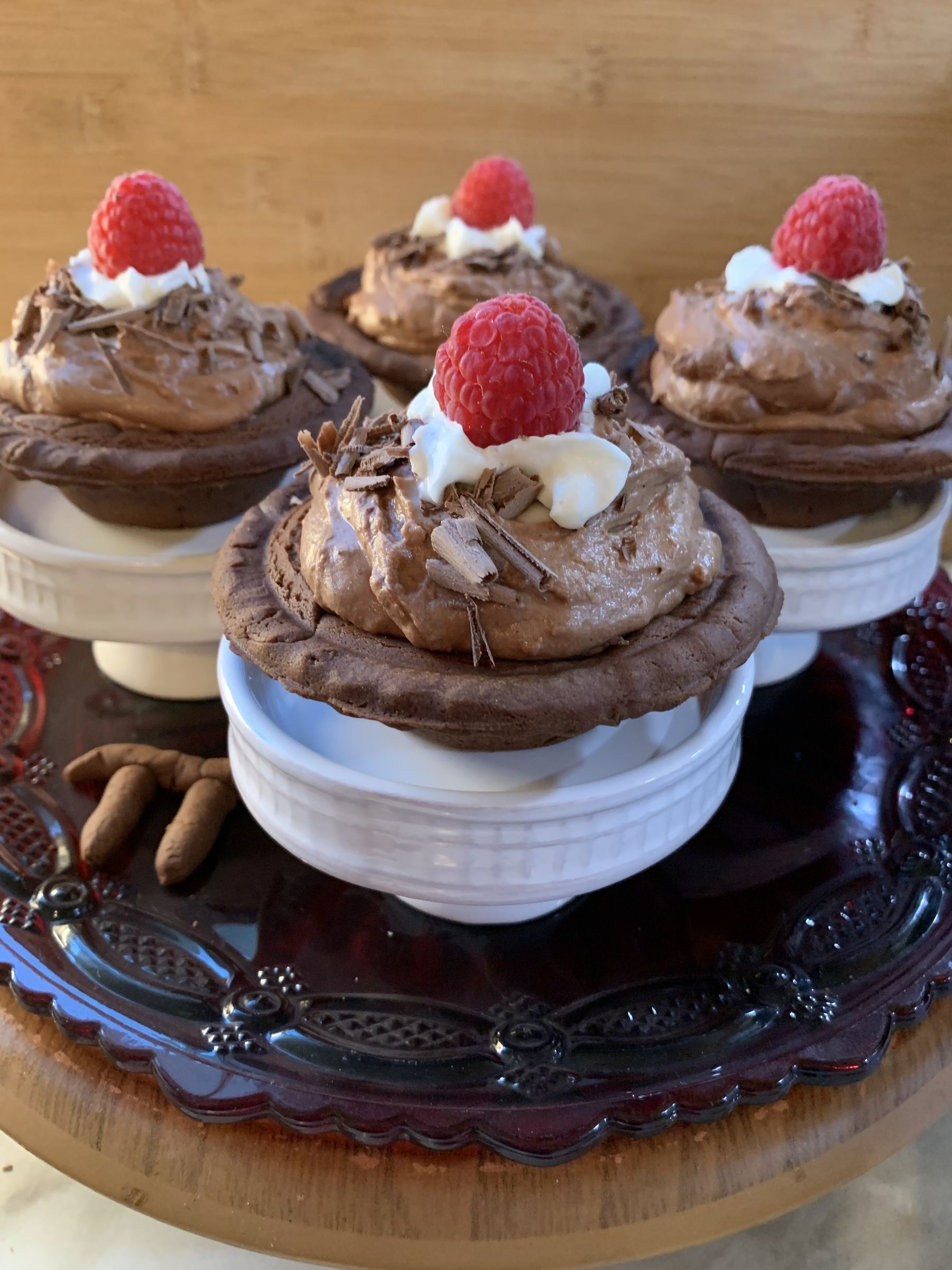 Raspberry Chocolate Mousse Mini Pies : 21 Steps (with Pictures ...