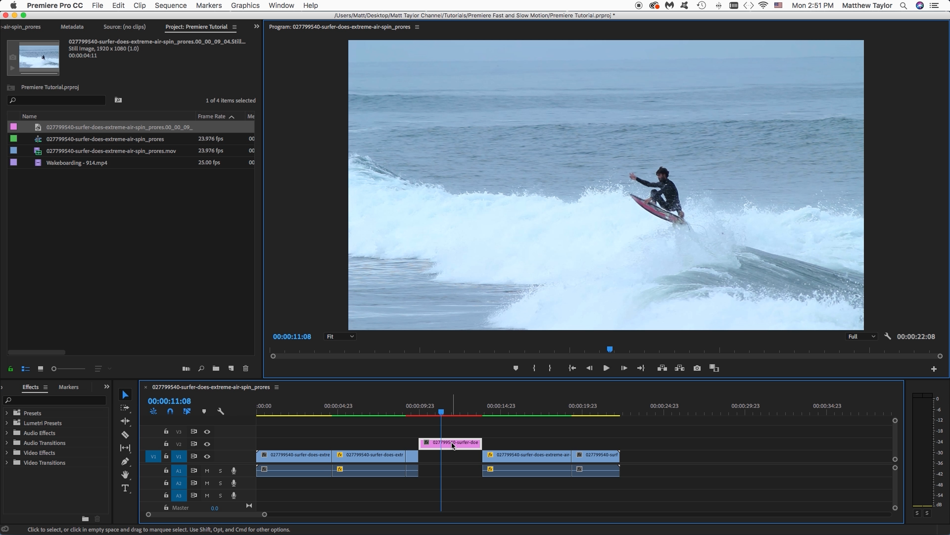 Freeze Frame, Slow Motion and Fast Motion in Adobe Premiere Pro : 9 ...
