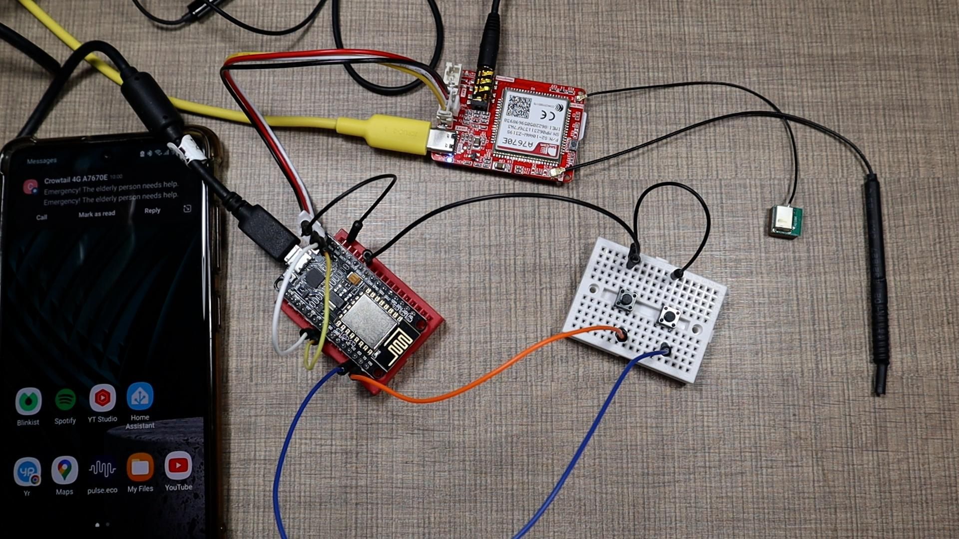 DIY Emergency Dialer and SMS Sender Prototype With NodeMCU and 4G ...
