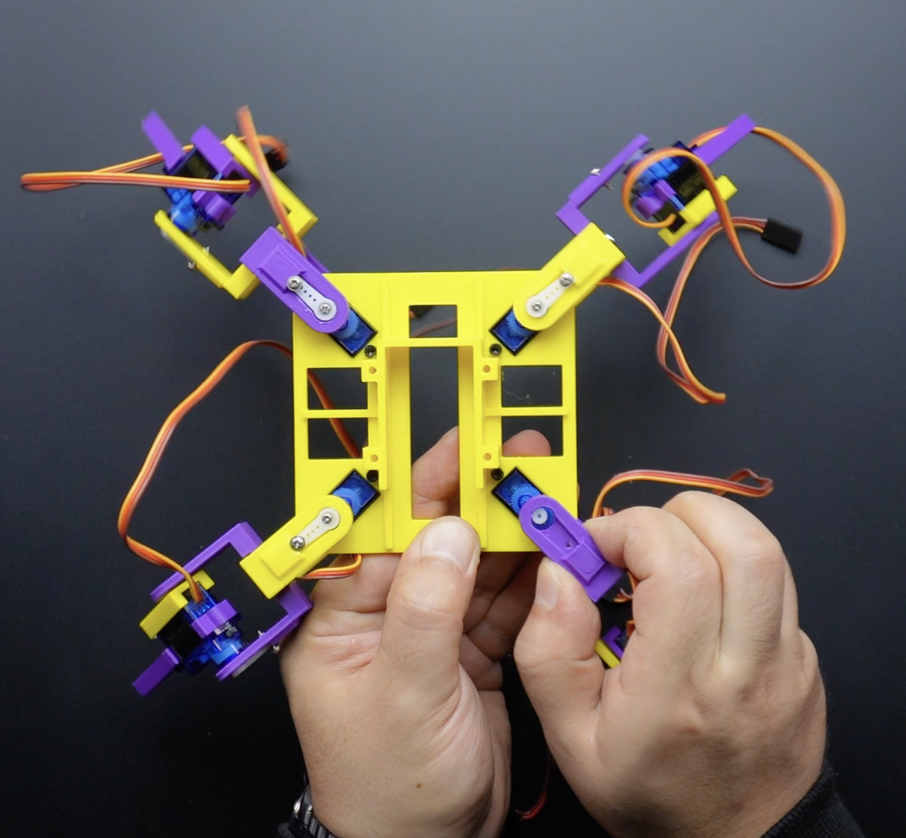 4-Legged Spider Robot With 3D Printed Parts (8 Servo Motors and an ...