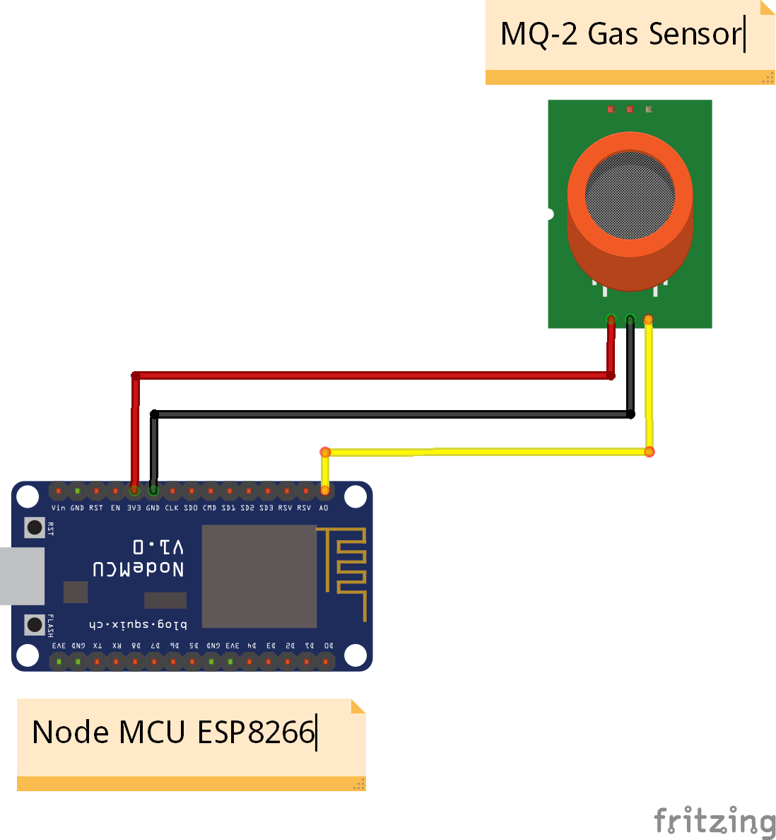 LPG Gas Leakage Detector Using Node MCU With Blynk Application : 5 ...