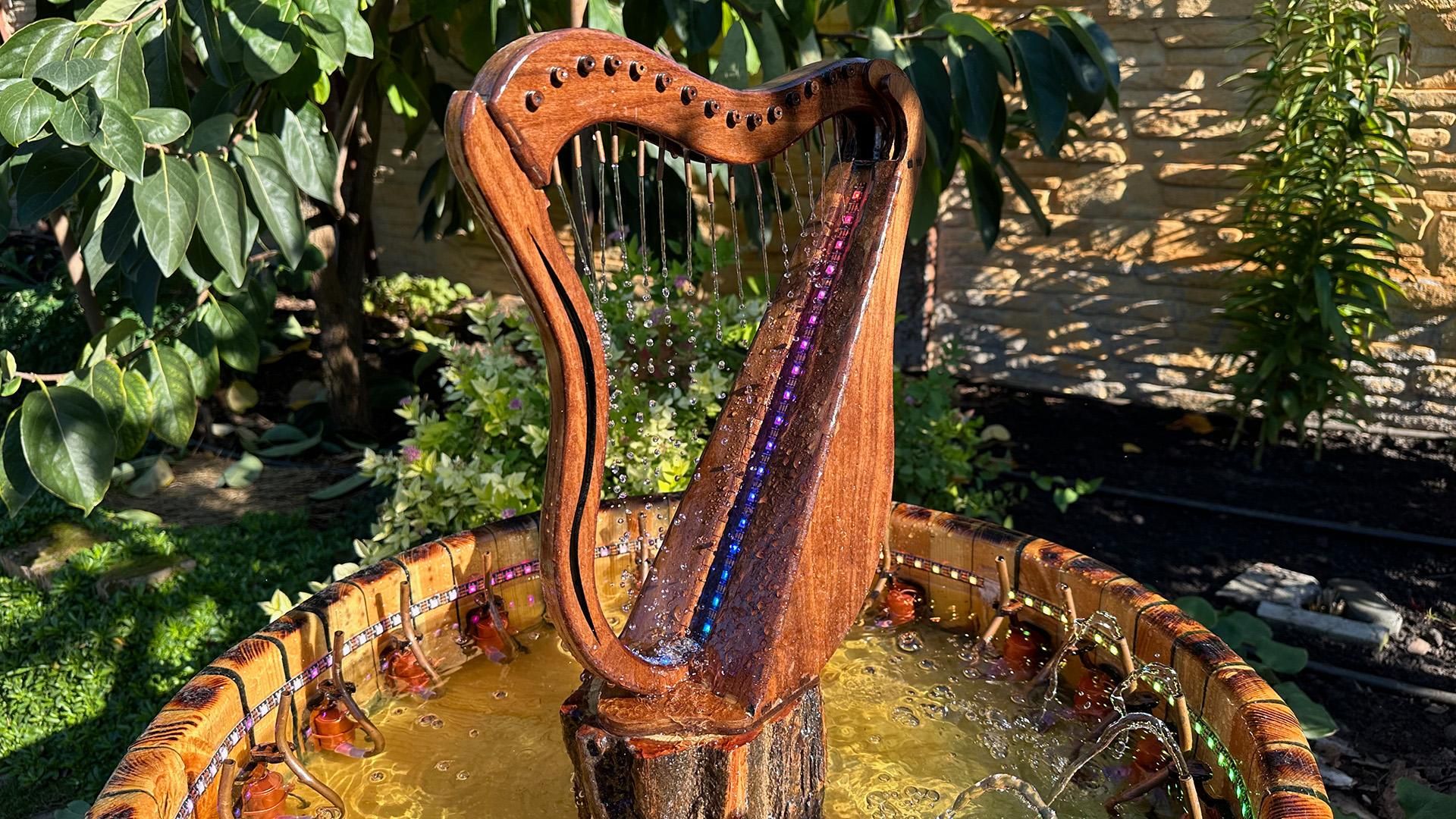 Animated Wooden Water Fountain With LED & Water Flow Patterns : 34 ...
