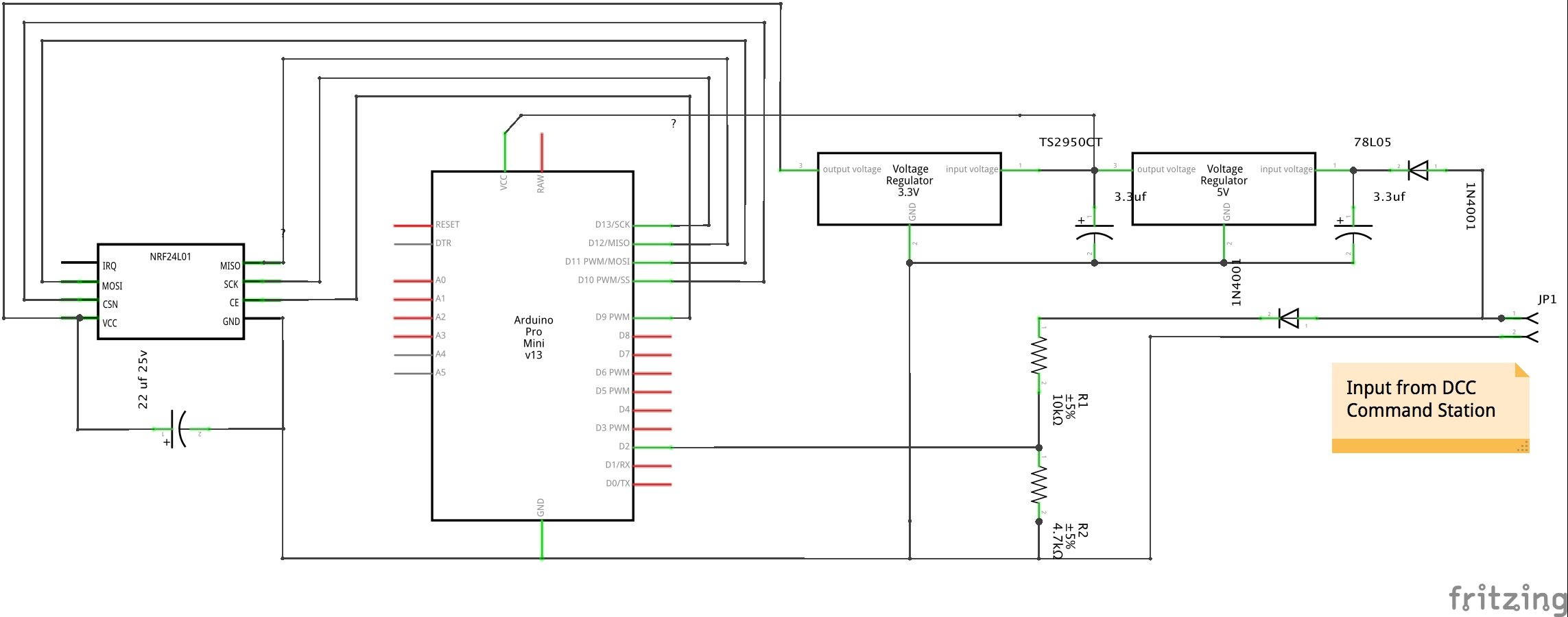 Model Railway DCC Arduino Wireless Commands on a Dead Rail System ...