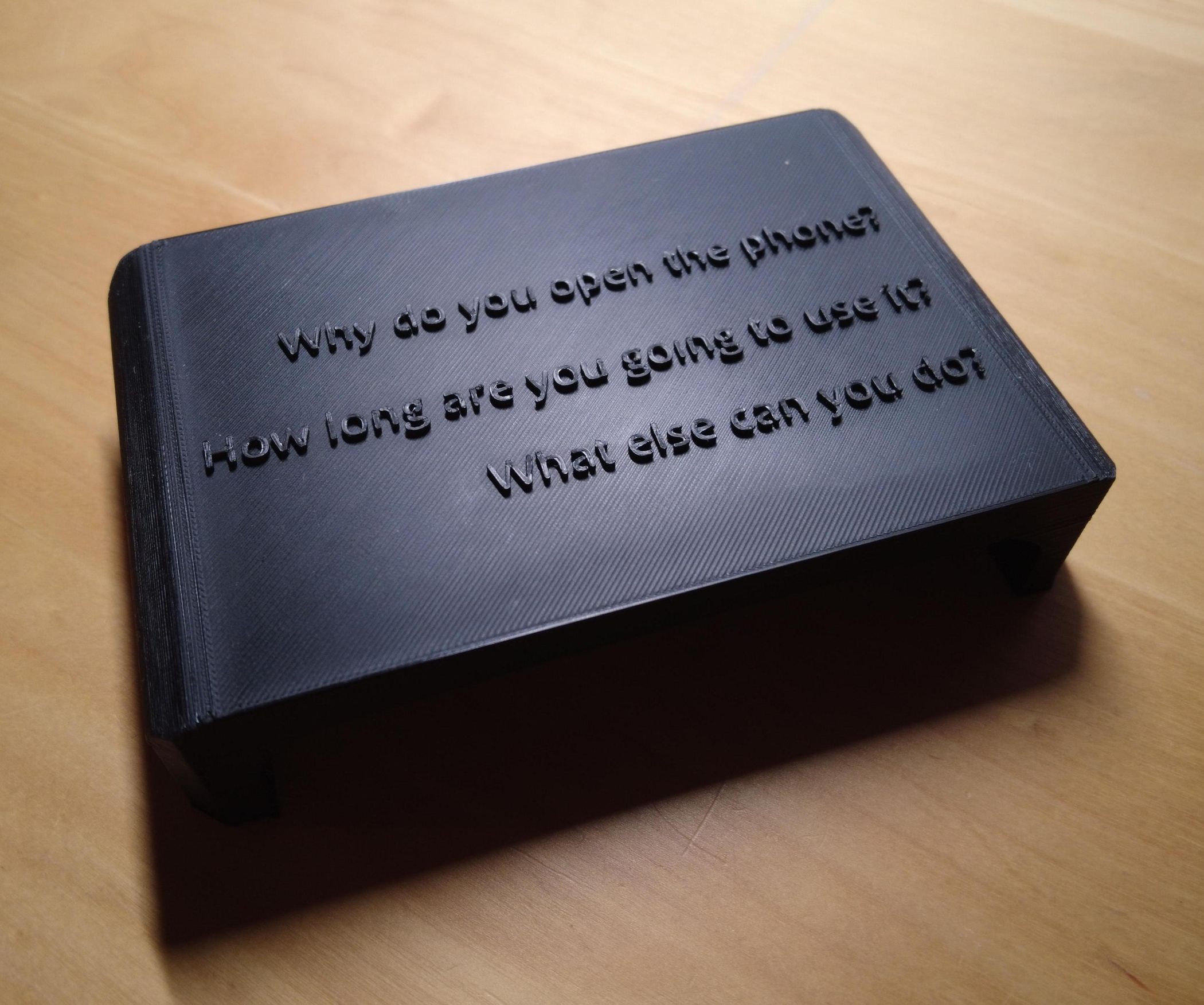 Phone Addiction Guideing Tool(in 3D Printing, Wood and Acrylic) : 7 ...