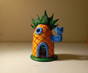 Miniature SpongeBob Pineapple House Interior & Exterior | Handmade ...