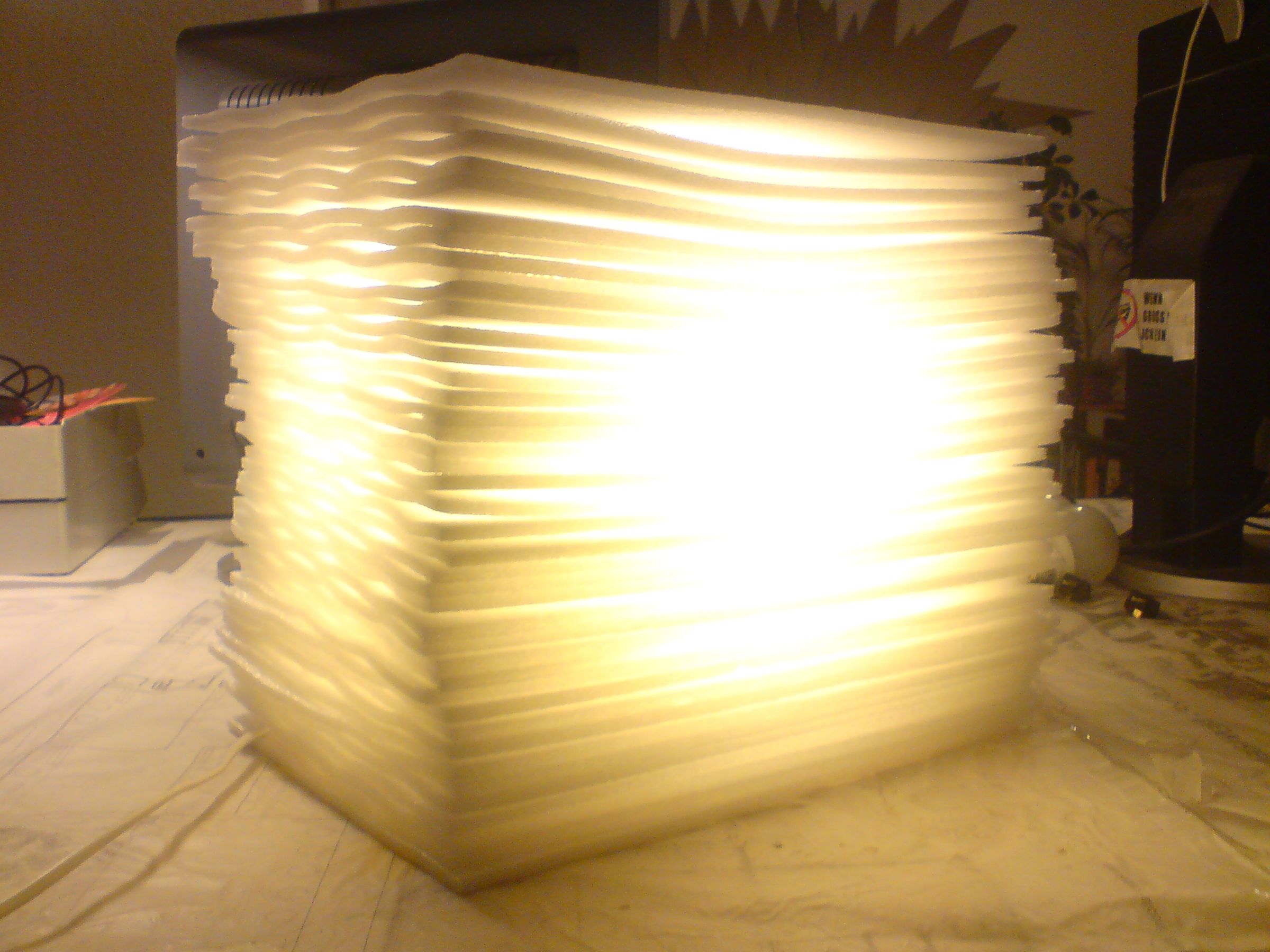 How to Build an Ambient Lamp Out of Bulk Packaging Foam : 4 Steps ...