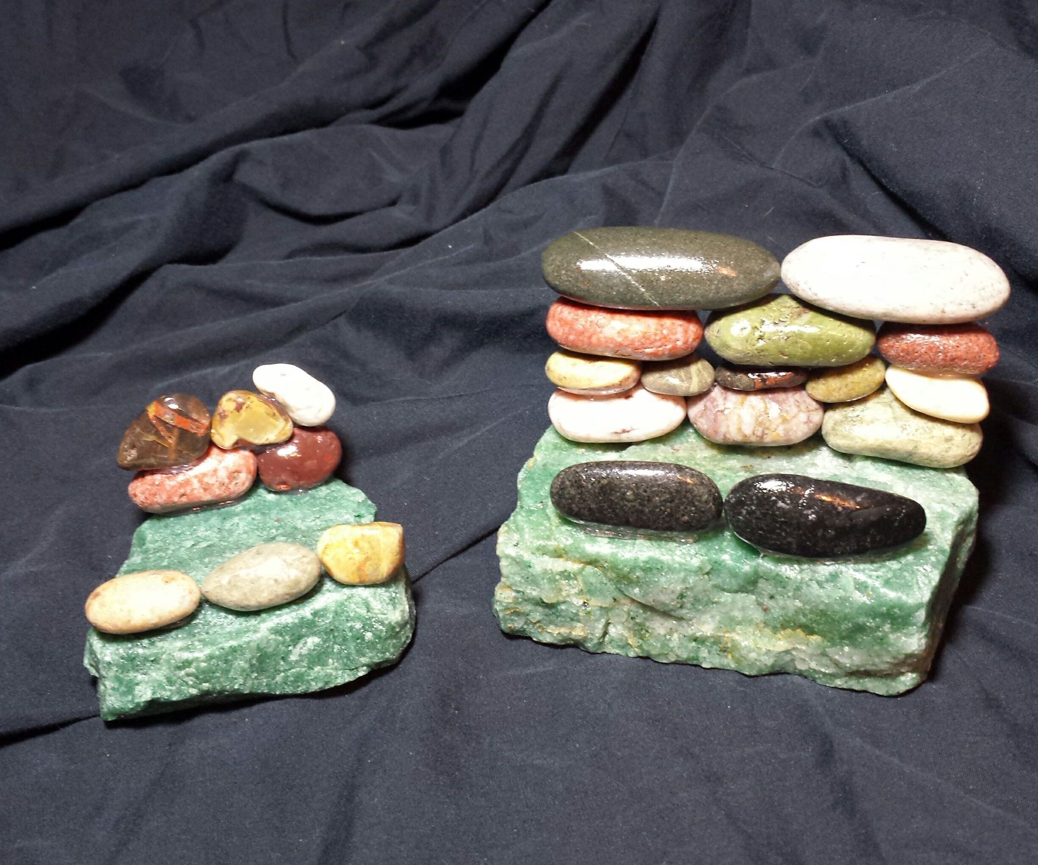 Natural Beach Stone Tablet / Cell Phone Holder and Business Card Holder ...