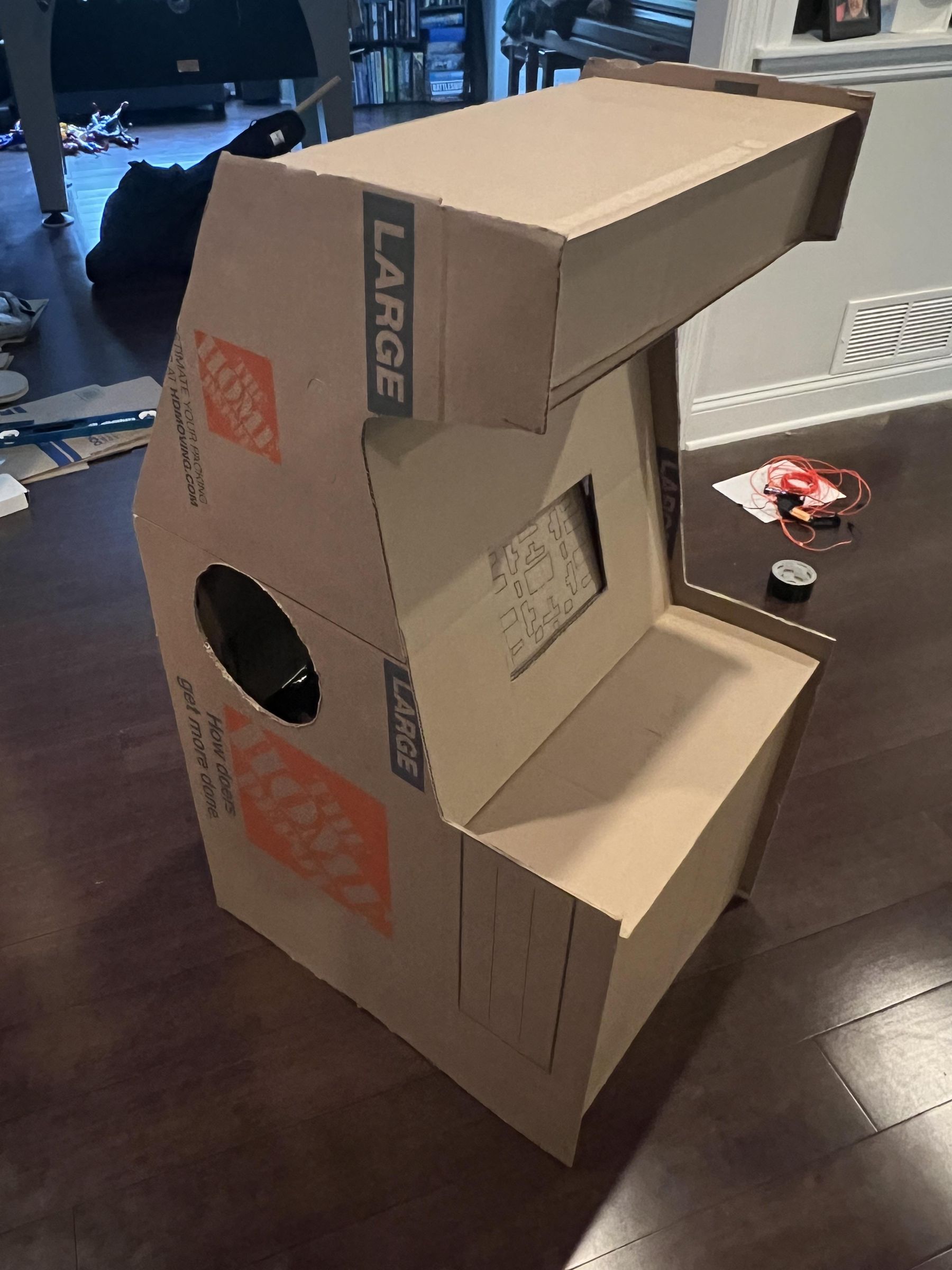 DIY Glowing Arcade Halloween Cardboard Costume : 11 Steps (with ...