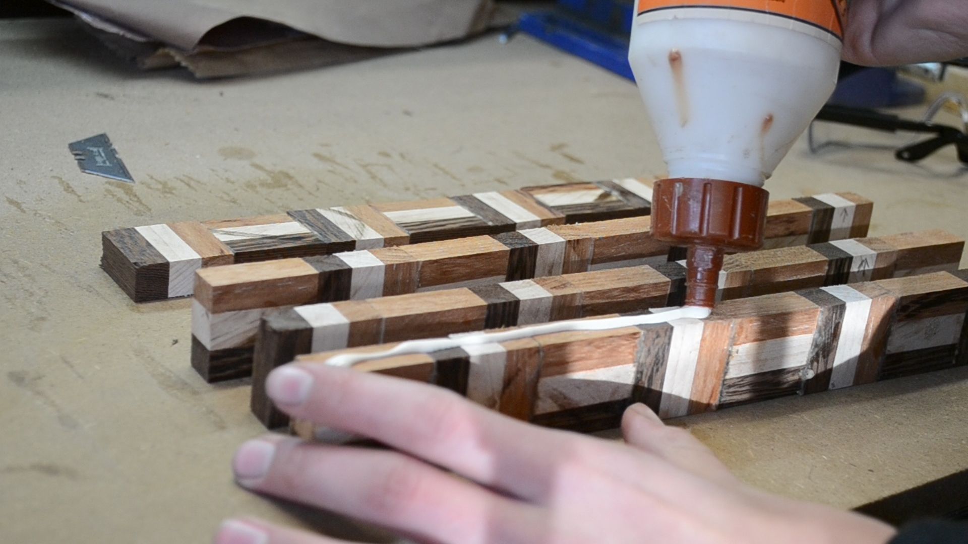 Handcrafted 100-piece Segmented Cutting Board! : 13 Steps (with ...