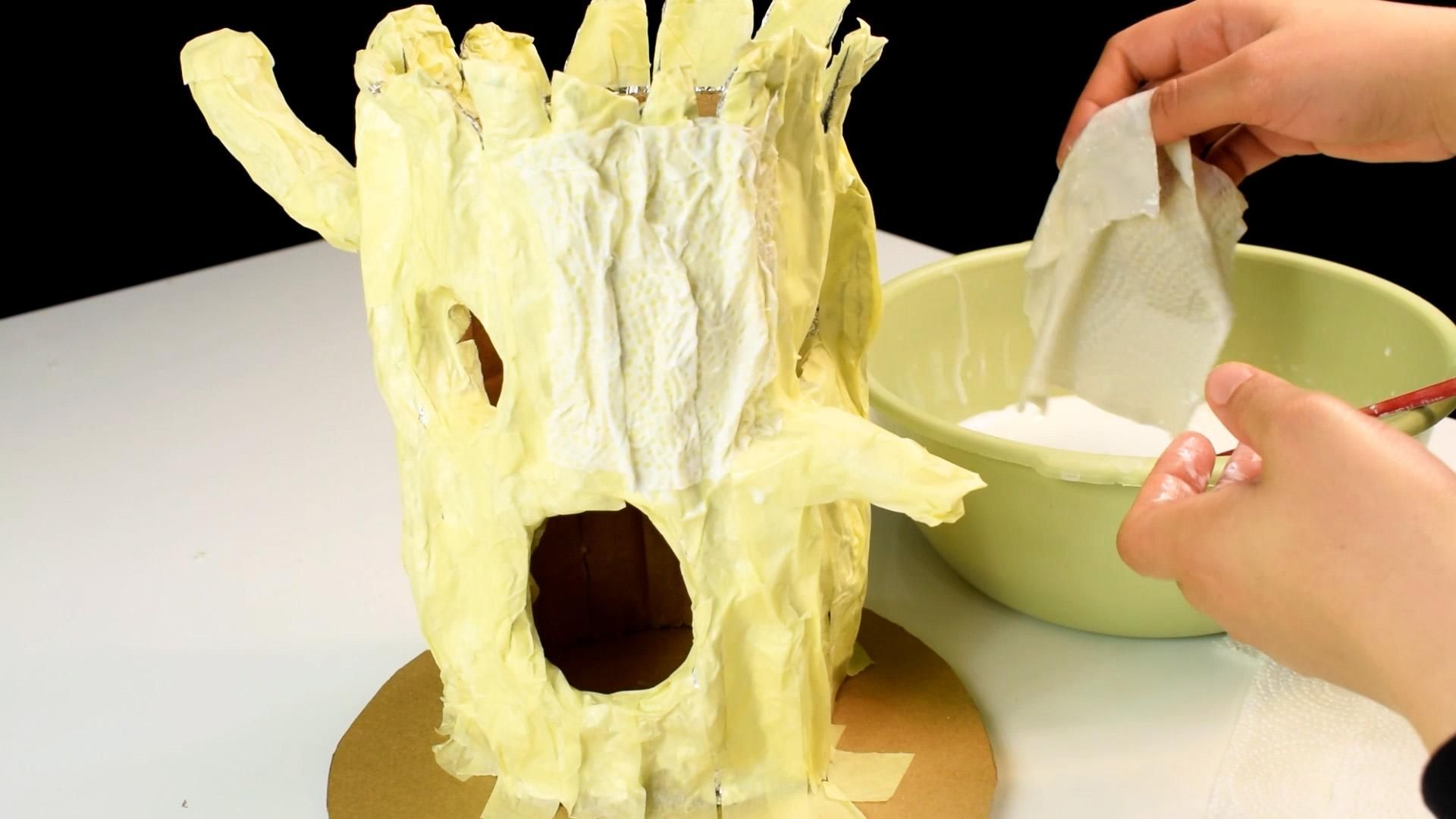 Paper Mache Fairy Garden Tree House : 15 Steps (with Pictures ...