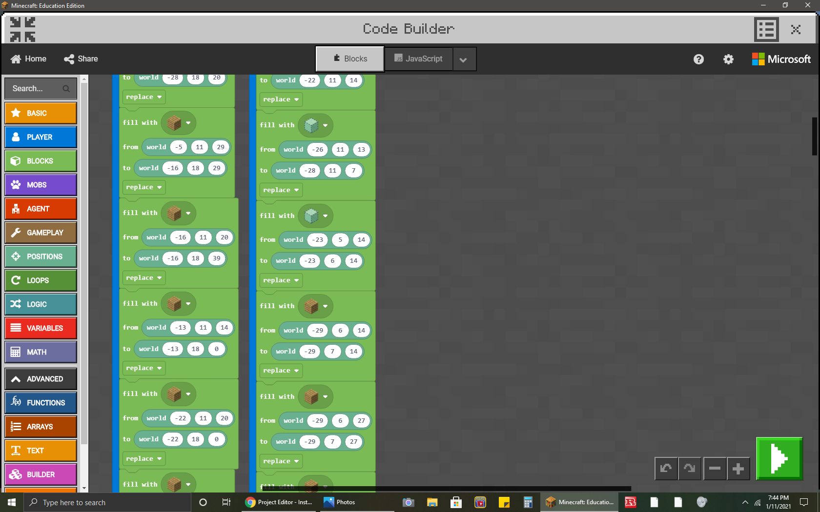 Coding a Mansion in Minecraft Education Edition : 3 Steps - Instructables