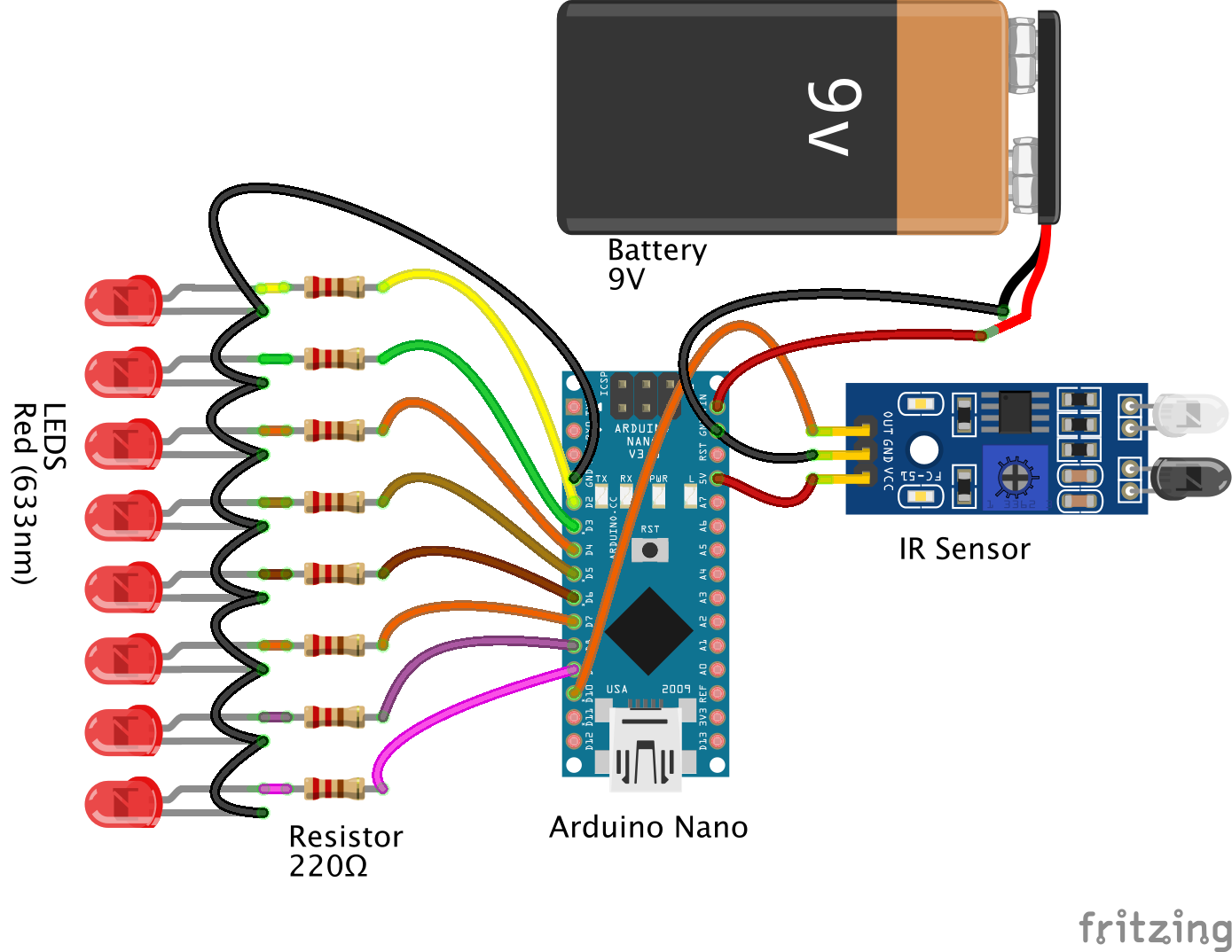Persistence of Vision (PoV) Display Using Arduino : 11 Steps (with ...