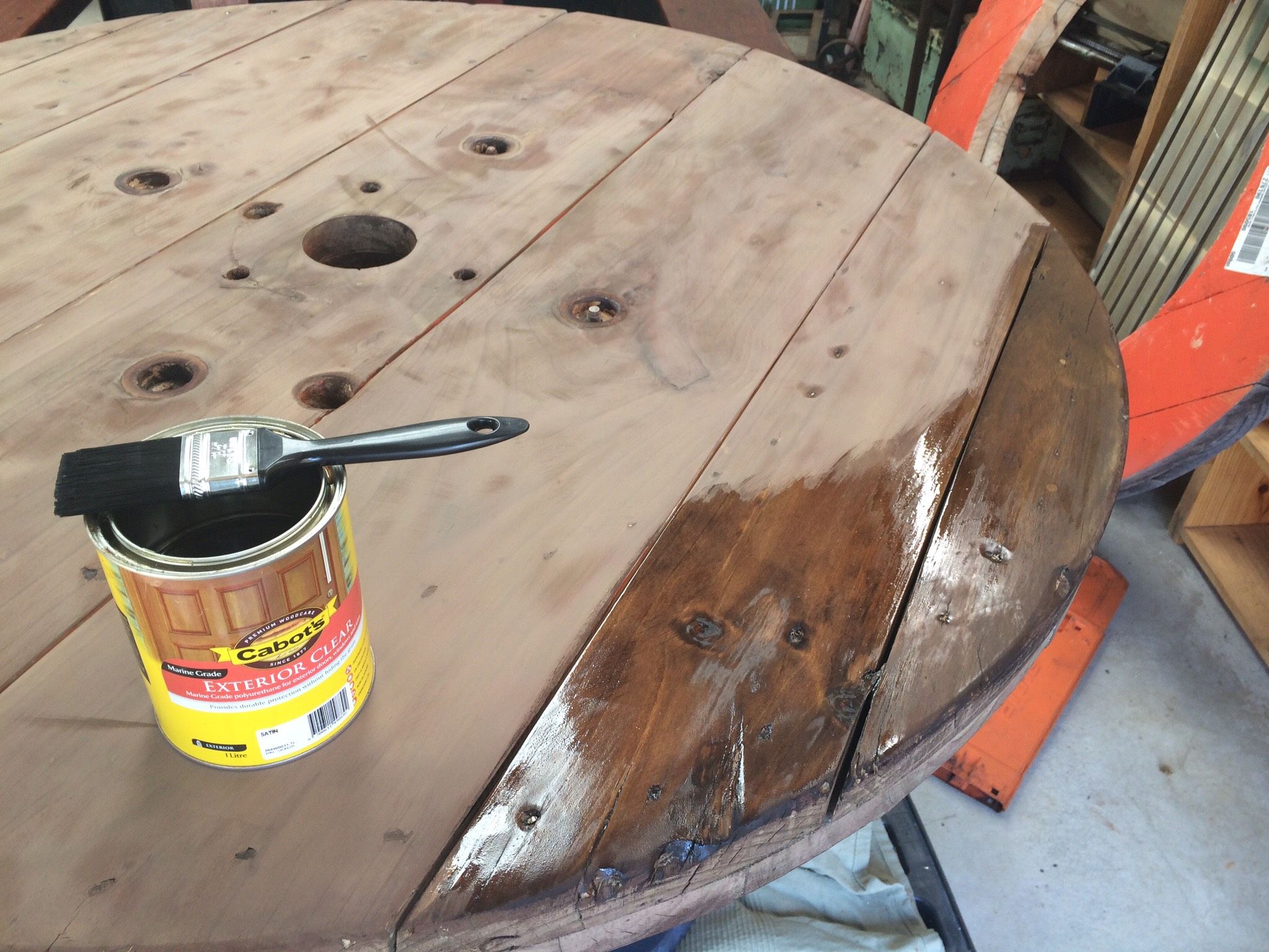 Large Cable Drum Table : 3 Steps (with Pictures) - Instructables