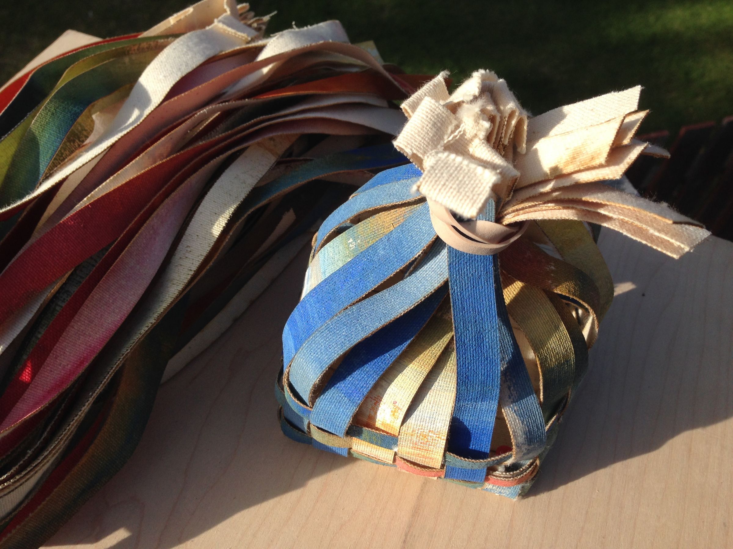 Painted Canvas Strip Basket : 9 Steps (with Pictures) - Instructables