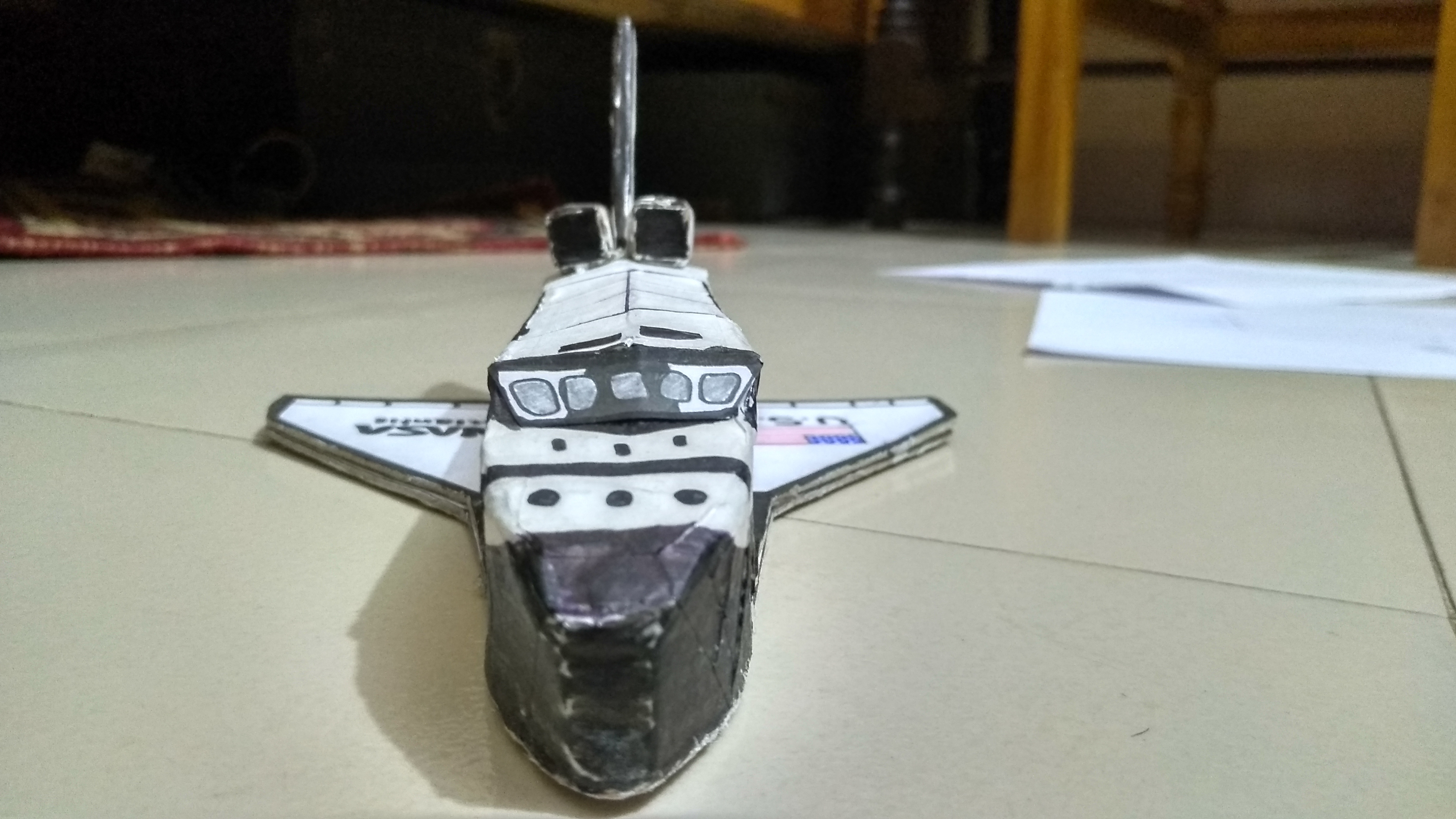 Space Shuttle Atlantis Cardboard Model (With Detachable Cardboard Stand ...