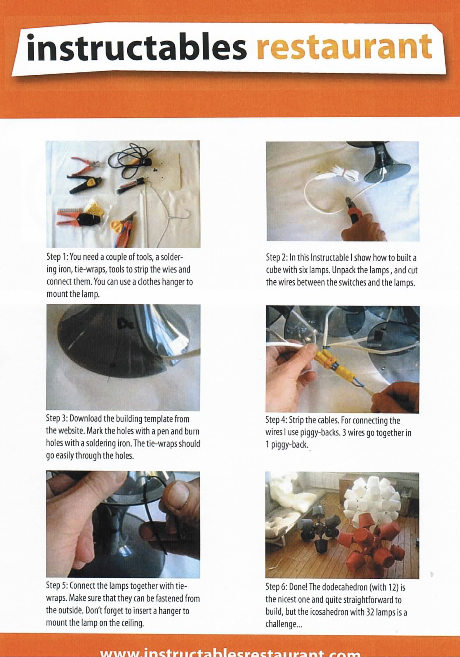 Instructables Restaurant Handouts (with Pictures) - Instructables