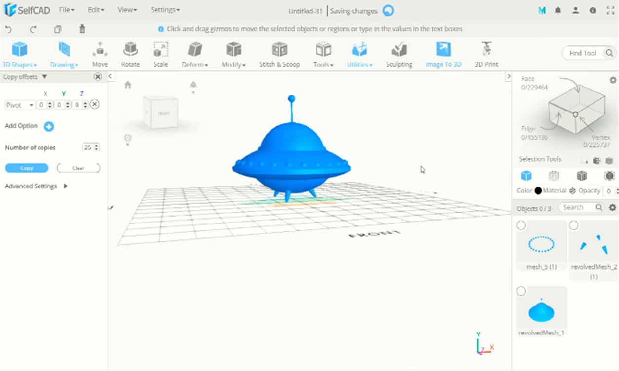 SelfCAD 3D UFO Tutorial : 6 Steps - Instructables
