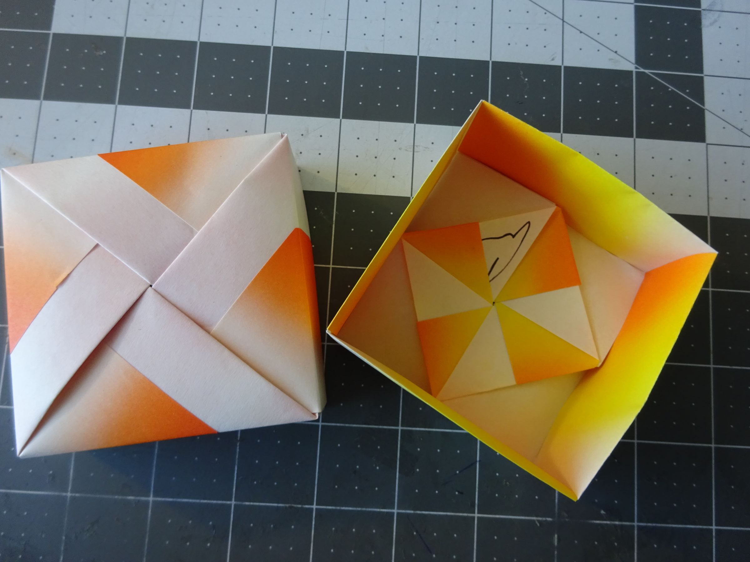 Origami Box With Lid Printable Instructions Origami Box With Wrap Lid