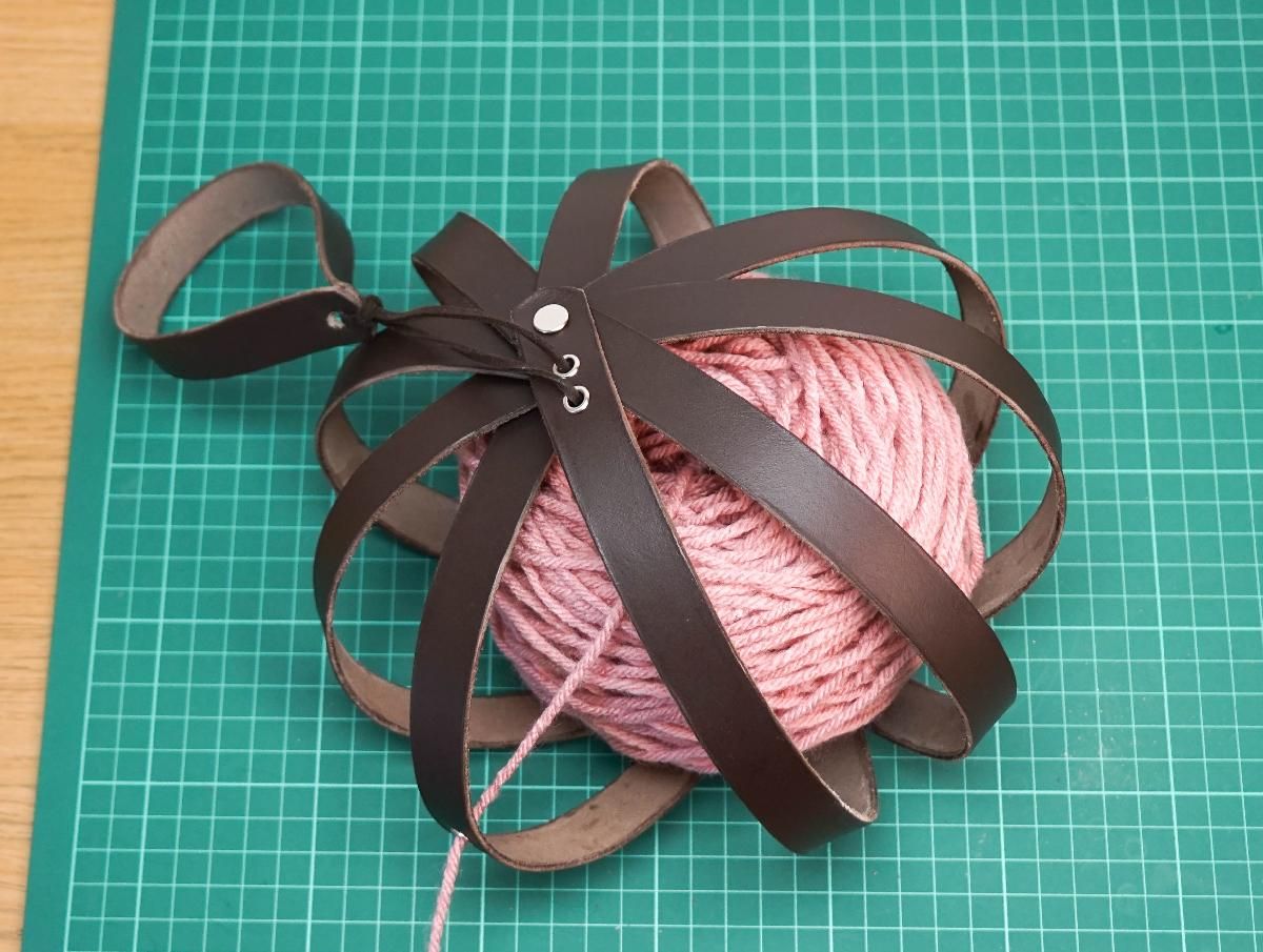 DIY Leather Yarn Holder | Portable Knitting Helper : 8 Steps (with ...