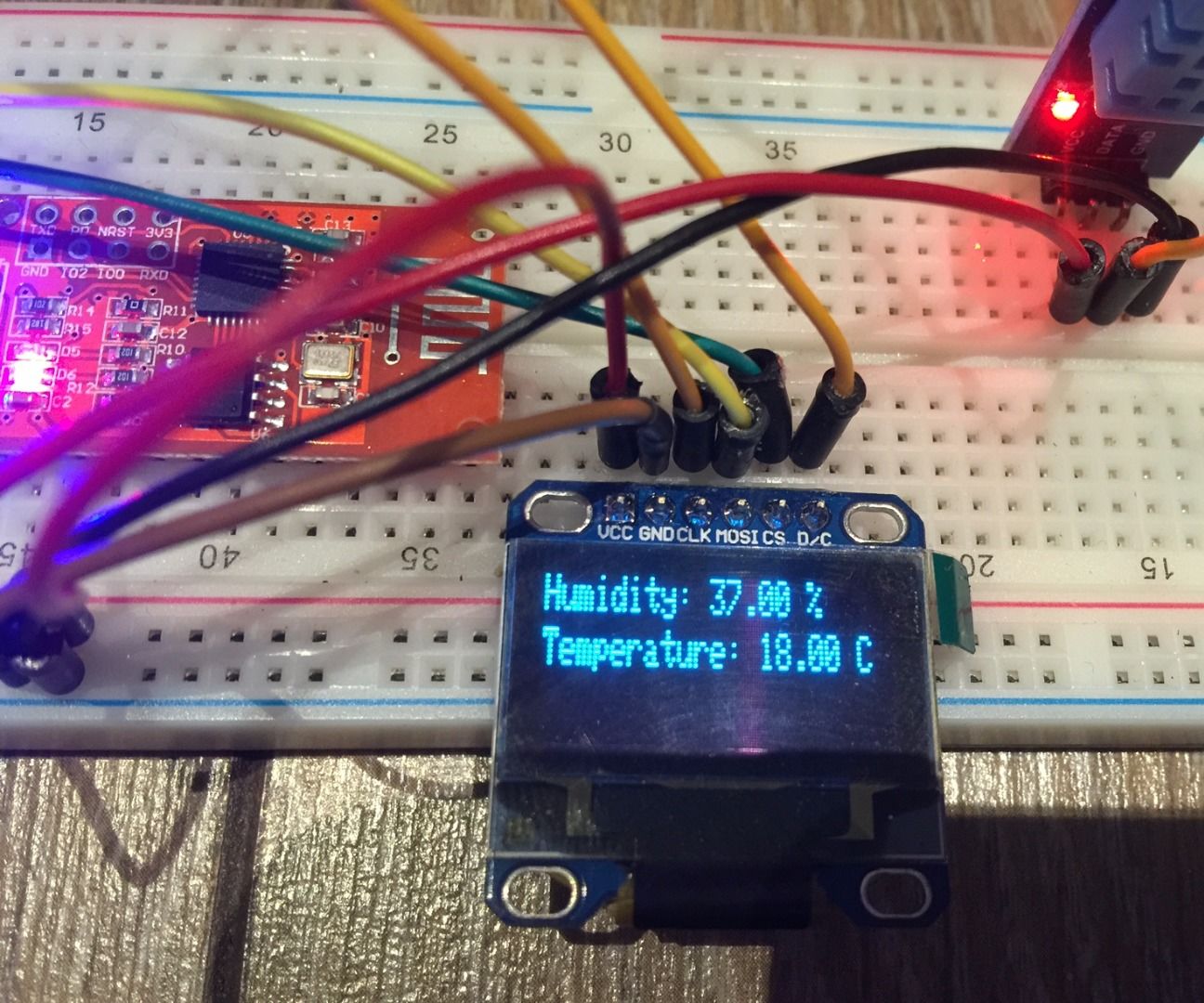 Arduino Nano With Dht Sensor And Oled 6 Steps Instructables