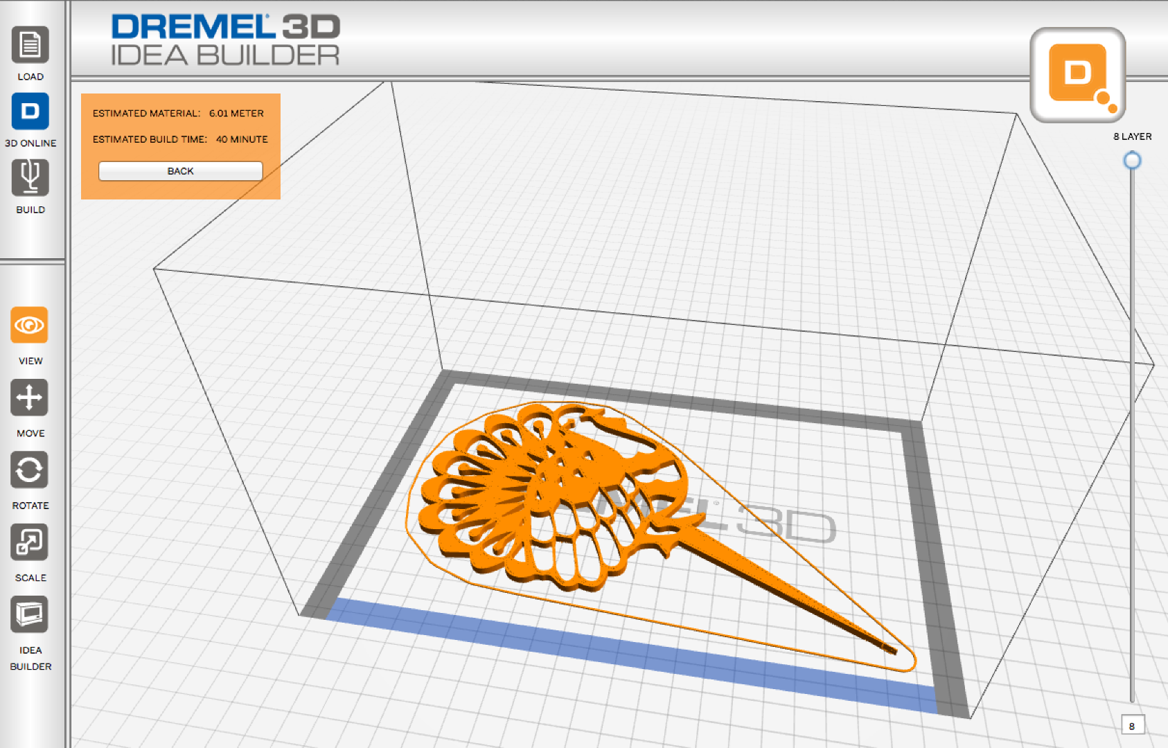 3D-Printed Thanksgiving Stake Decoration From 2D Image With Tinkercad ...