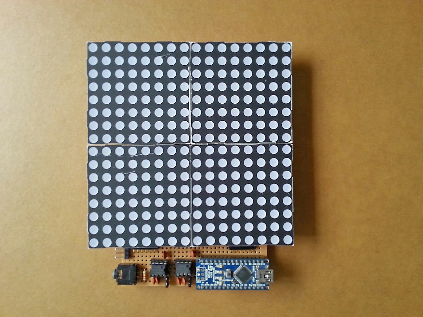 Arduino Based Bi Color Led Matrix Audio Spectrum Visualizer 6 Steps