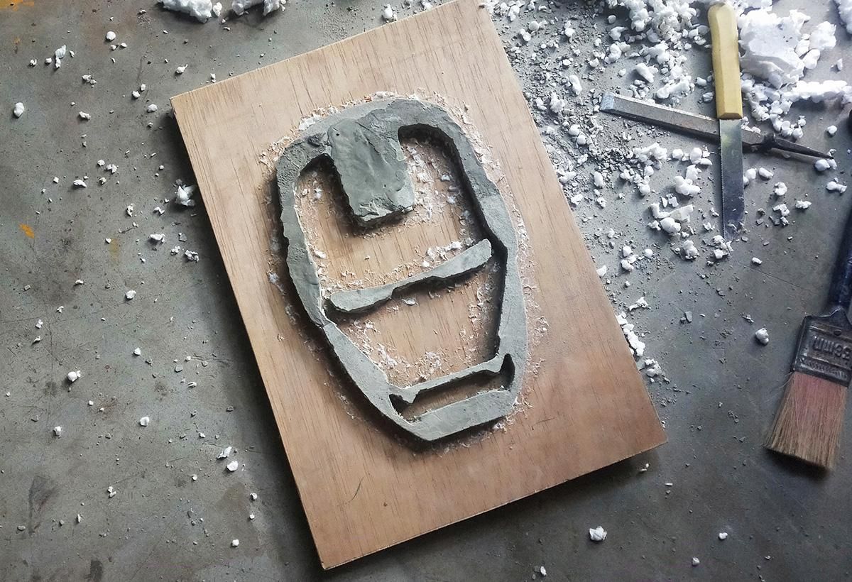 Iron Man - Helmet | Cement Wall Art : 16 Steps (with Pictures ...
