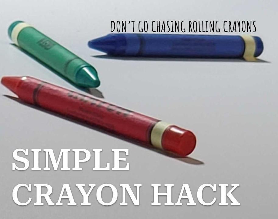 Easy Crayon Upgrade (Quick Hack to Keep Them From Rolling Away!) : 4 ...