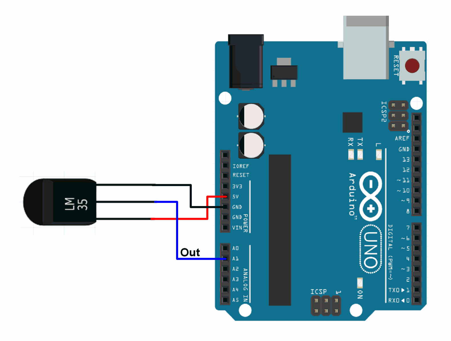 Reading Temperature Using LM35 Temperature Sensor With Arduino Uno : 4 ...