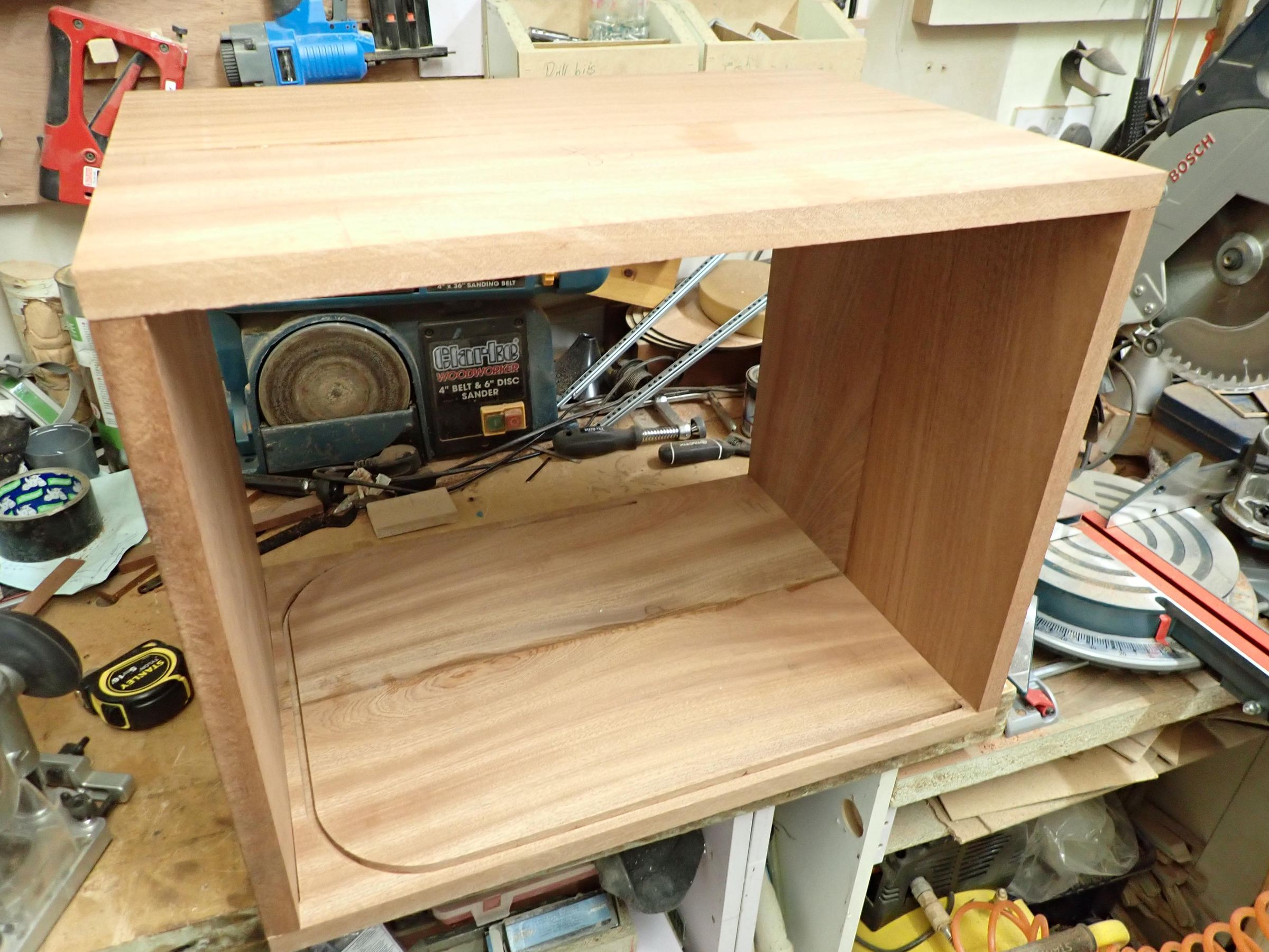 Scaffolding Ladder Bookshelf With Tambour Door Cupboard Designed in ...