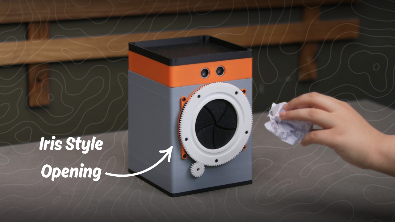 Smart Desk Dustbin With Futuristic Iris Lid : 10 Steps (with Pictures ...