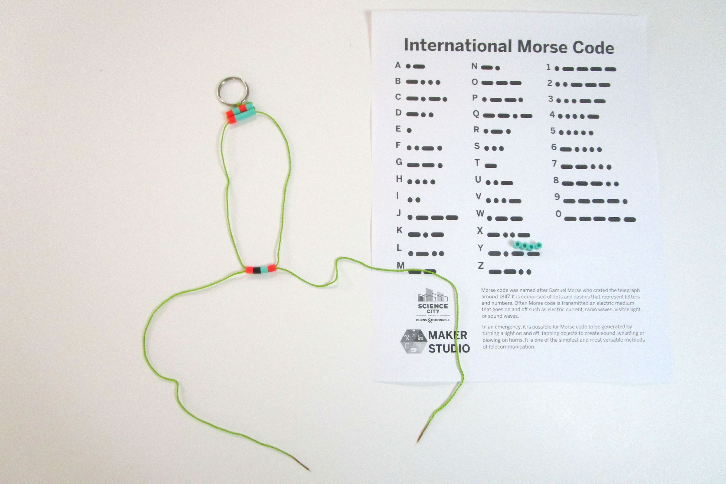Morse Code Woven Beaded Keychain : 10 Steps (with Pictures) - Instructables