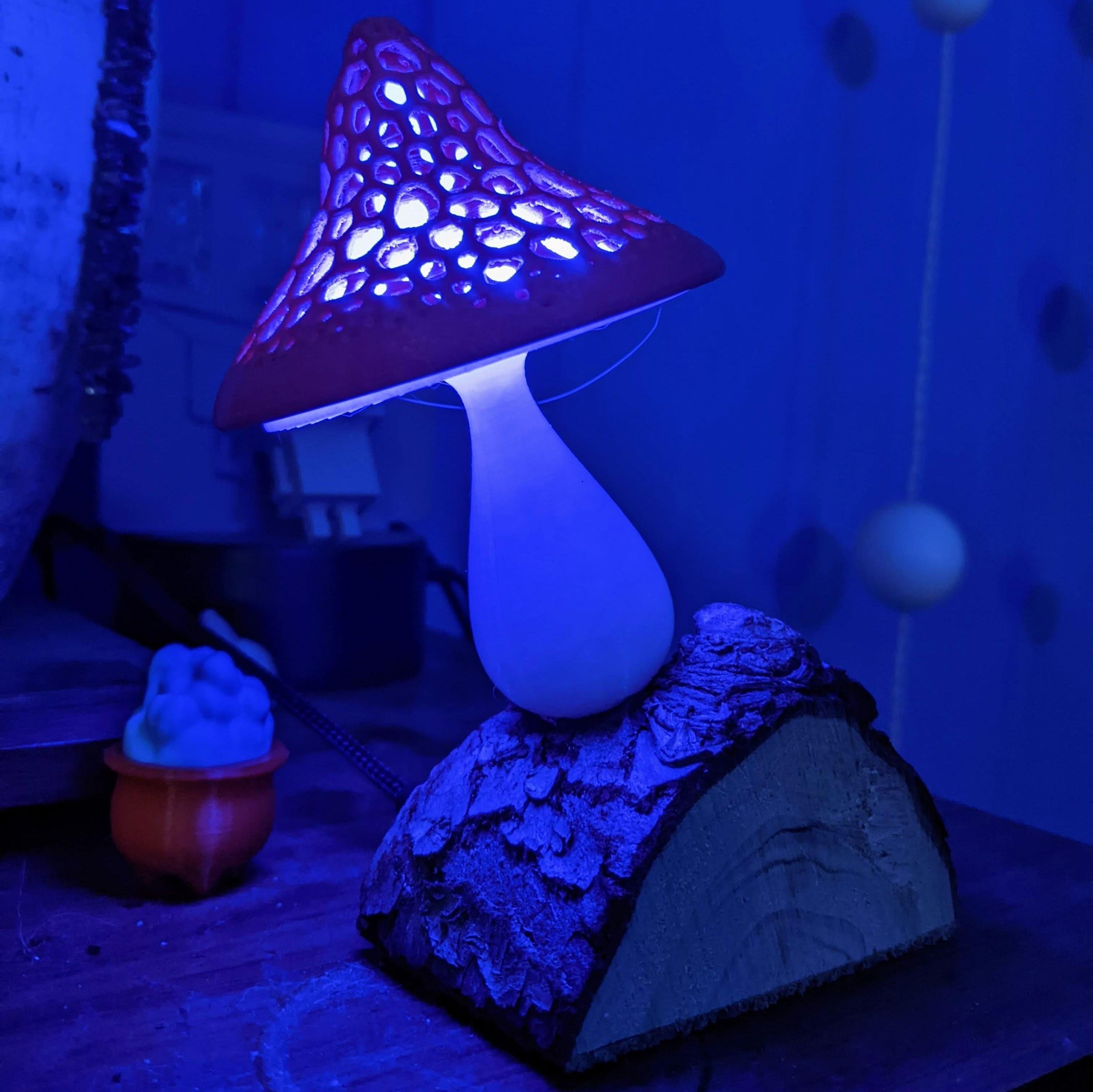 Rainbow Voronoi Mushroom: a WiFi Controlled Glow in the Dark Night ...