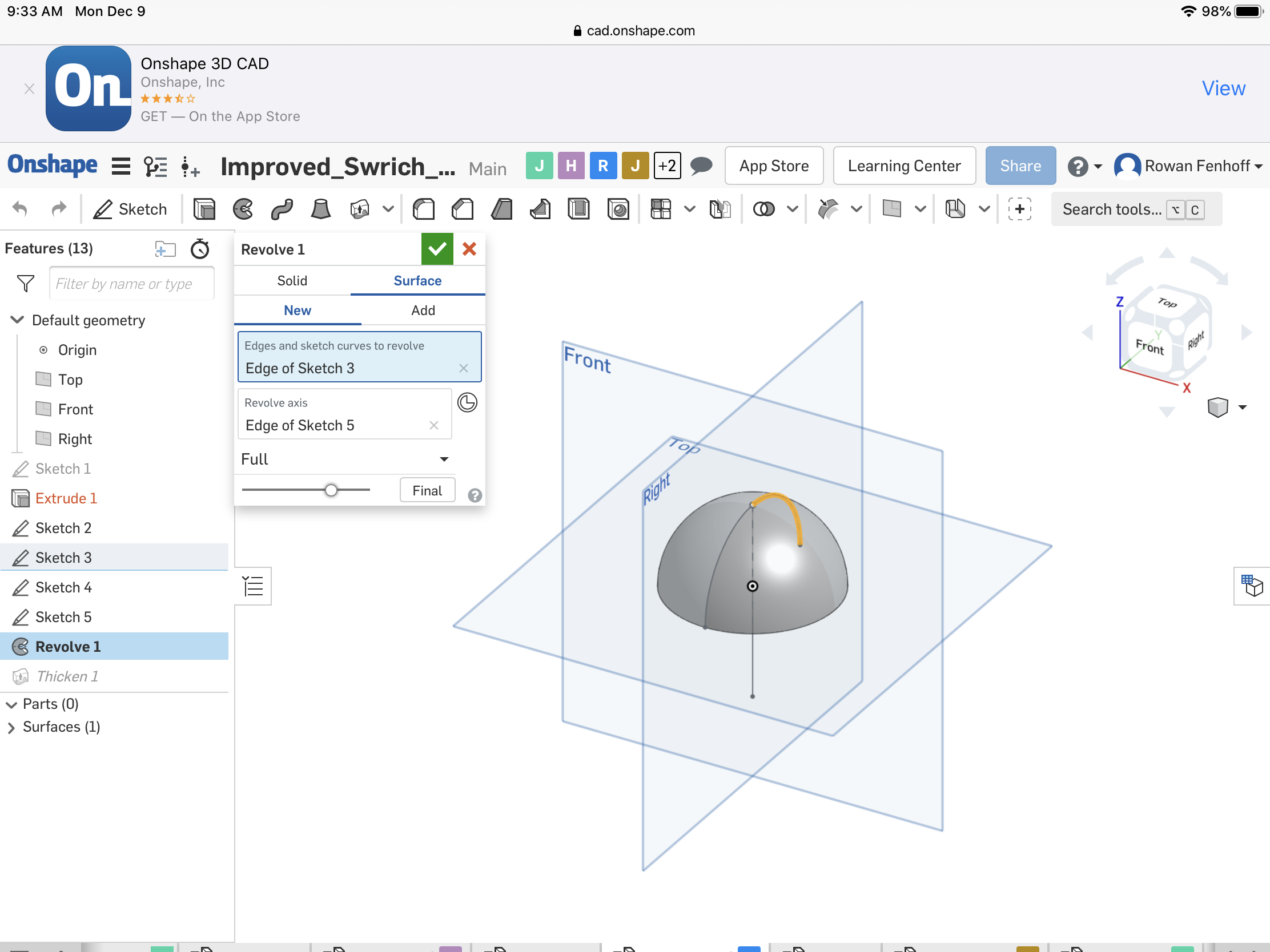 3D Printed Dome on Onshape : 9 Steps - Instructables