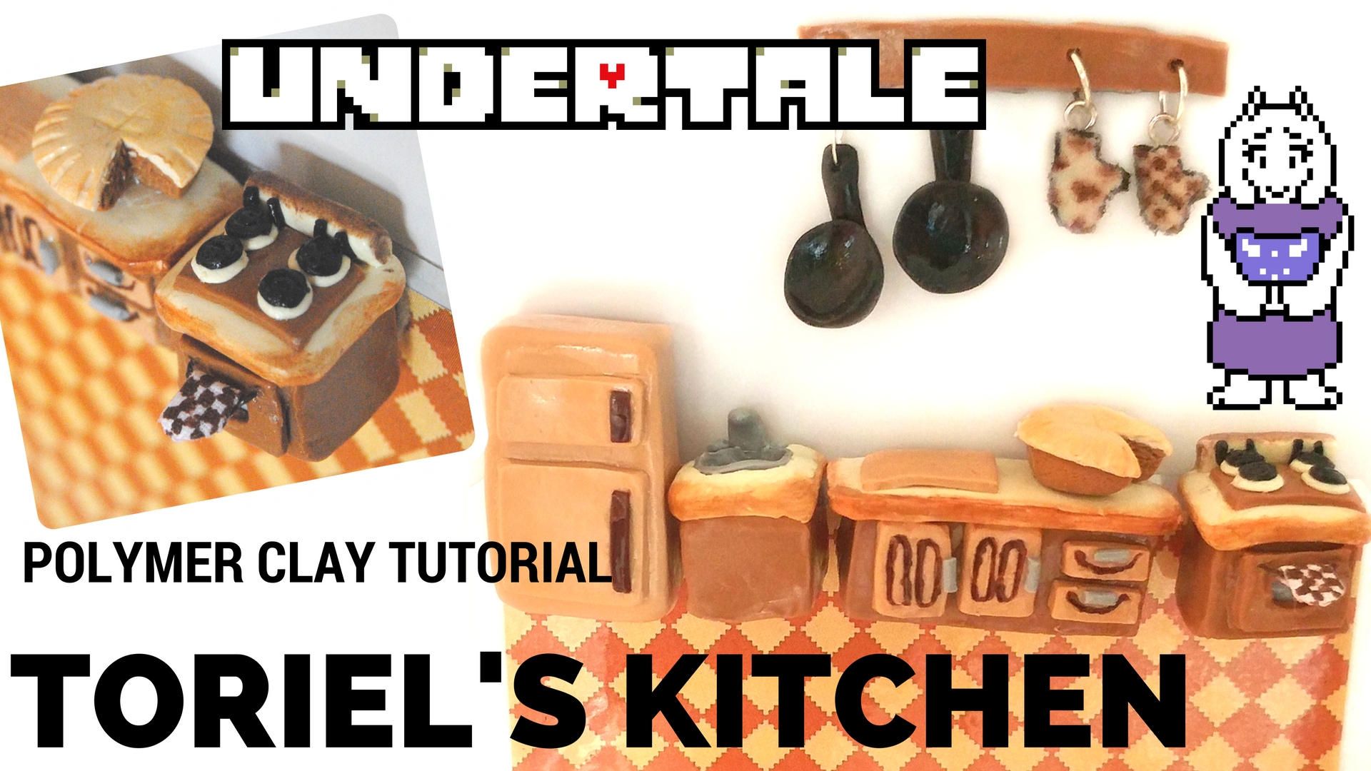 UNDERTALE Polymer Clay Tutorial-Toriel's Kitchen Magnets and Dry-Erase ...