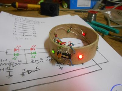 LED Bangle Using CD4049 : 4 Steps - Instructables