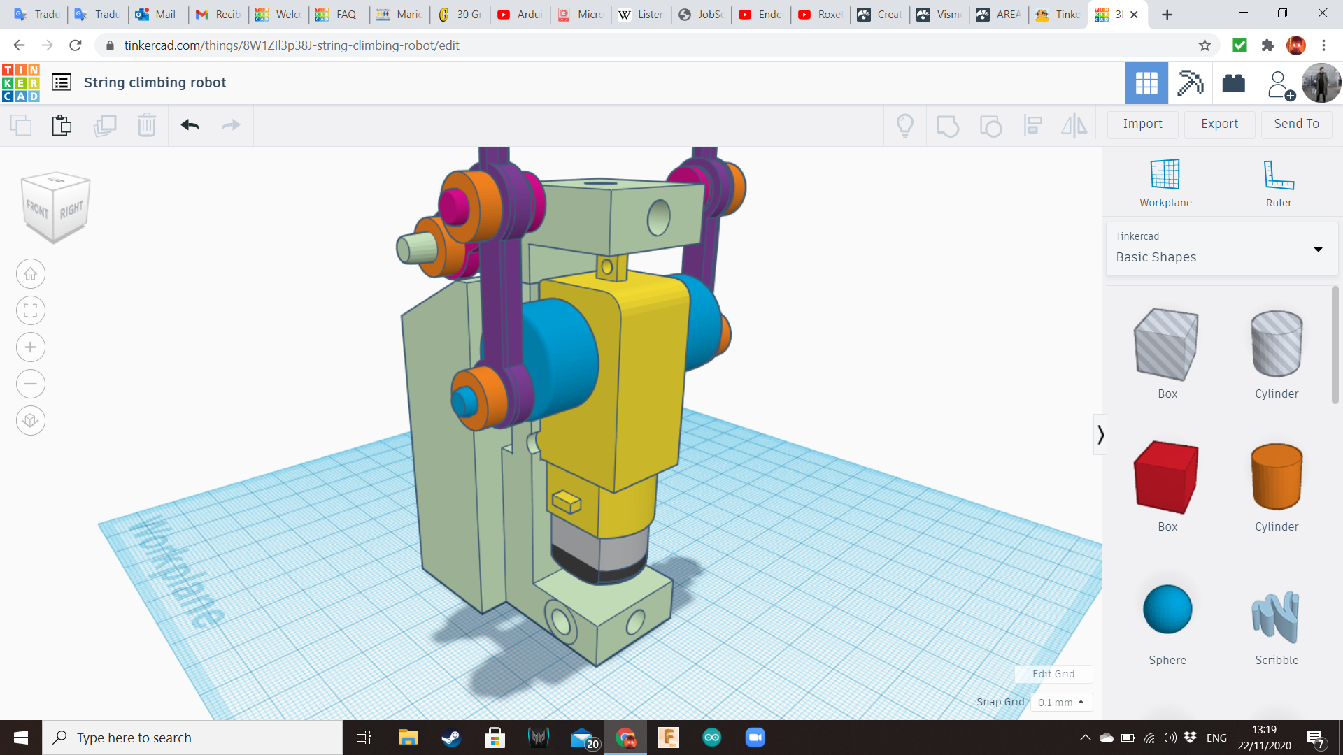 Tinkercad Robotics for School: Evil Zipline Robot! : 17 Steps (with ...