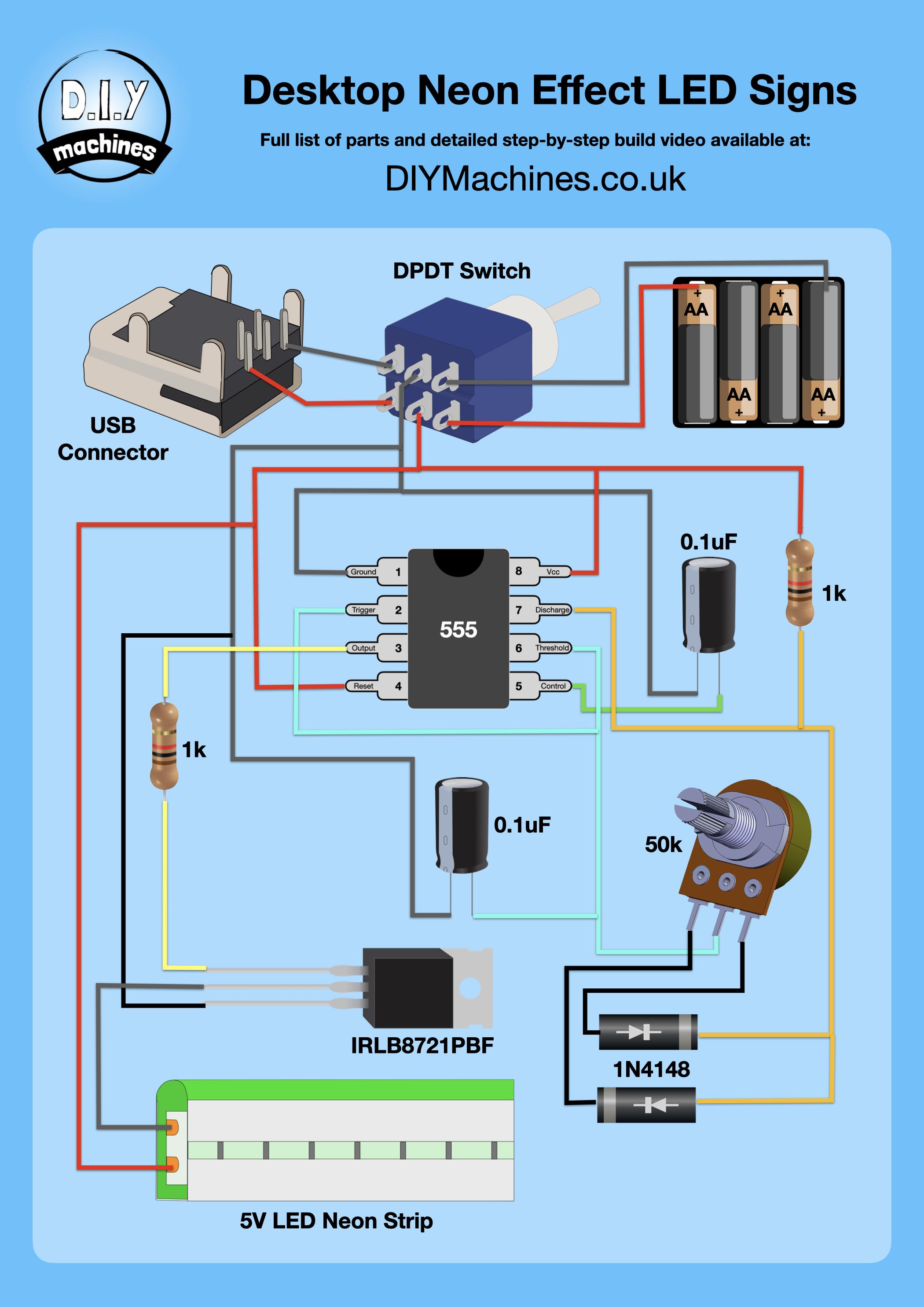 Make Your Own Customisable Desktop LED Neon Signs / Lights : 18 Steps ...
