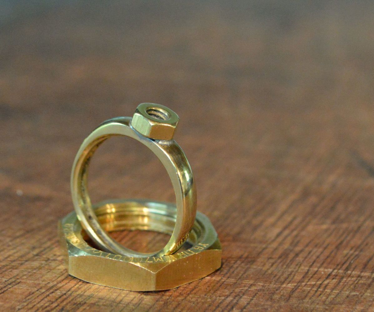 Brass Hex Nut Ring for $1! : 6 Steps (with Pictures) - Instructables